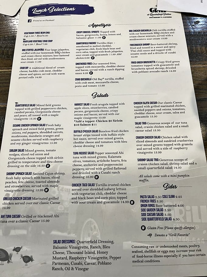 The menu reads like a love letter to American classics, each description promising a dish that your taste buds will thank you for.