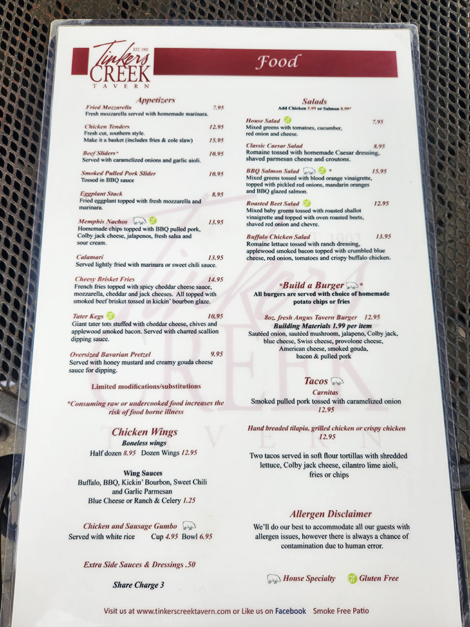 The menu reads like a love letter to comfort food &ndash; each description promising the kind of meal that makes you lean back and sigh contentedly.