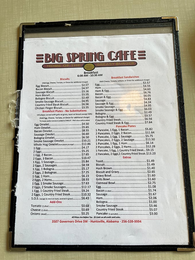 A menu that hasn't surrendered to food trends or inflation gymnastics. When breakfast costs less than your fancy coffee, you know you've found treasure.