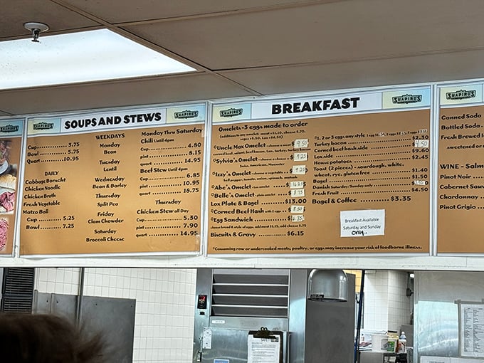 The menu board at Shapiro's reads like a love letter to comfort food&mdash;daily soups, hearty breakfasts, and deli classics that have stood the test of time.