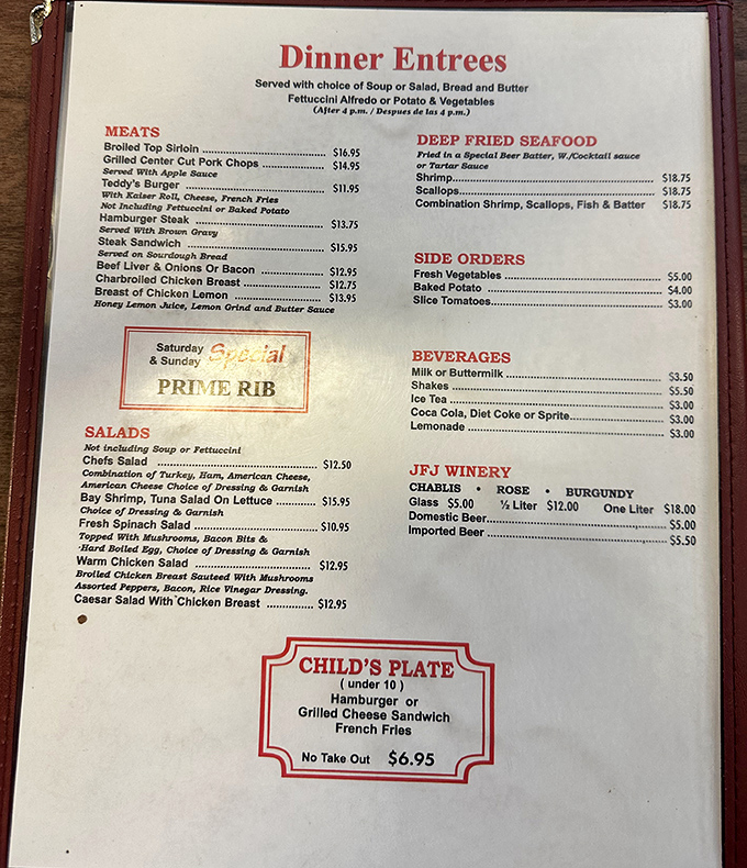 A menu that reads like your grandmother's recipe box, if she moonlighted as a short-order cook.