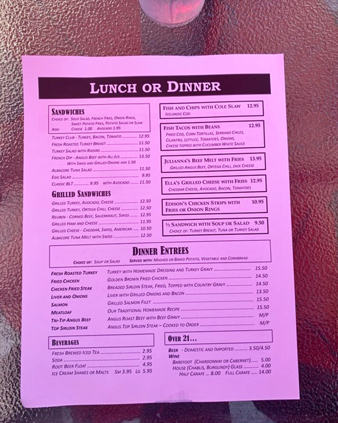 This menu reads like a love letter to American classics. No molecular gastronomy here&mdash;just honest food that makes your stomach growl in anticipation.