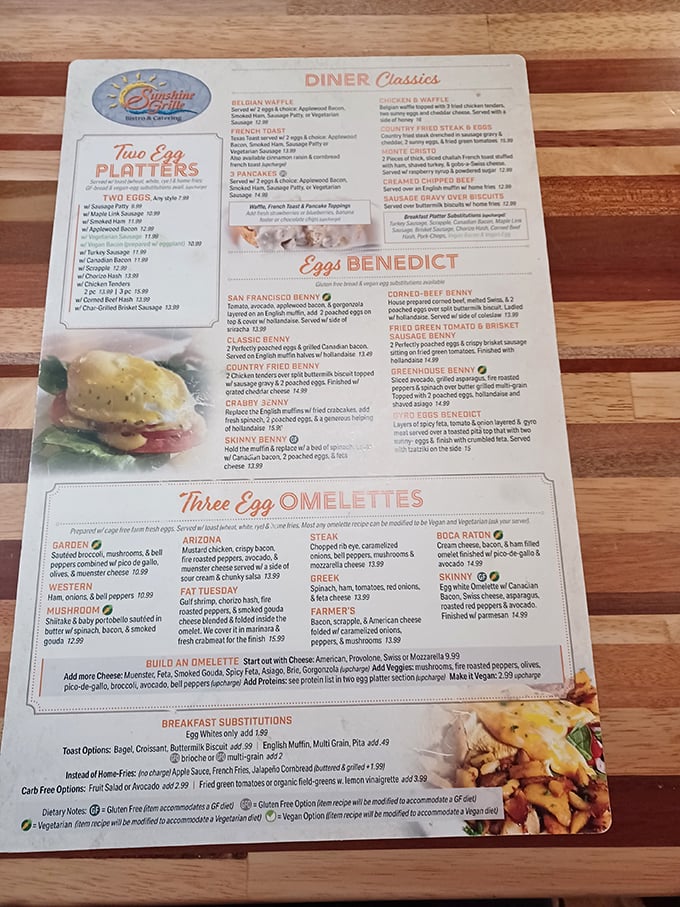 Breakfast all day? That menu isn't kidding around&mdash;the Eggs Benedict options alone could keep you coming back for weeks.