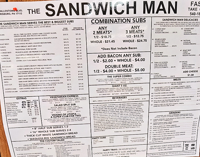 This menu board reads like a love letter to lunch, with combinations that would make a mathematician jealous of the possibilities.