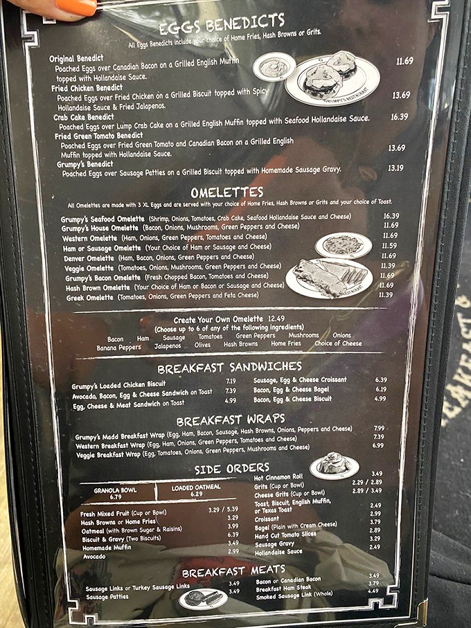 That menu board holds more breakfast wisdom than a dozen cooking shows combined.