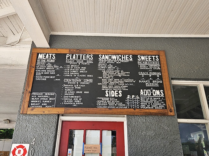 This menu board isn't just a list &ndash; it's a roadmap to happiness. "Feast Your Soul" isn't hyperbole when you're facing decisions this momentous. 