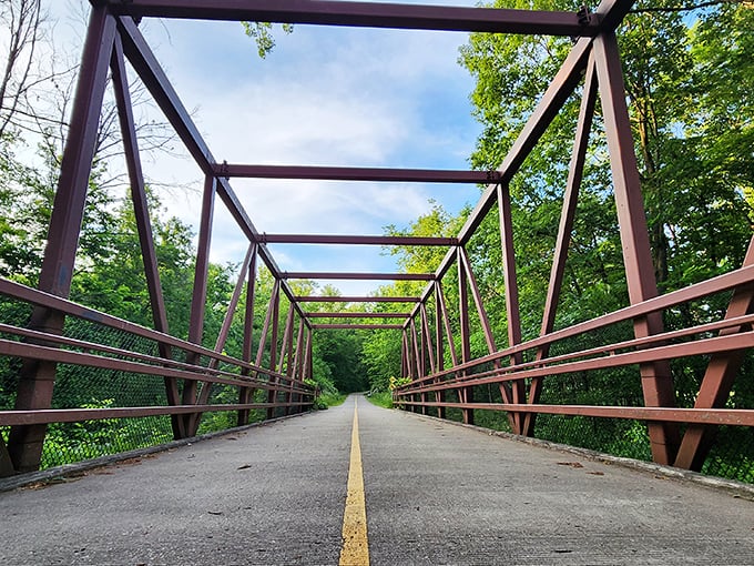 This isn't just any bridge; it's the unofficial finish line for countless weekend warriors and the perfect spot for mid-ride contemplation.