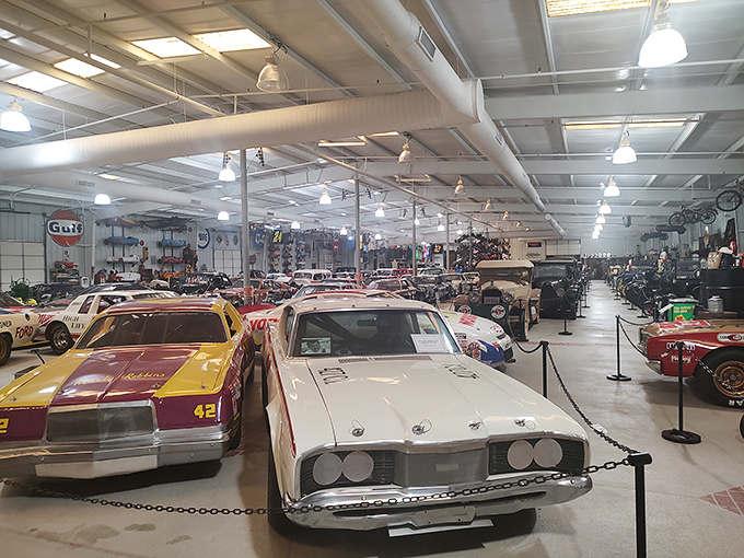 Holy carburetor, Batman! This view alone could make any car enthusiast weak in the knees.