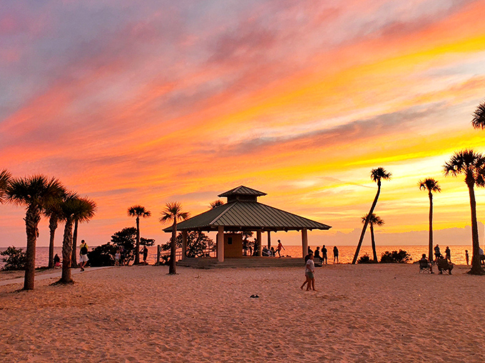 This pavilion has witnessed more sunsets than a Jimmy Buffett song collection &ndash; and each one's a showstopper.