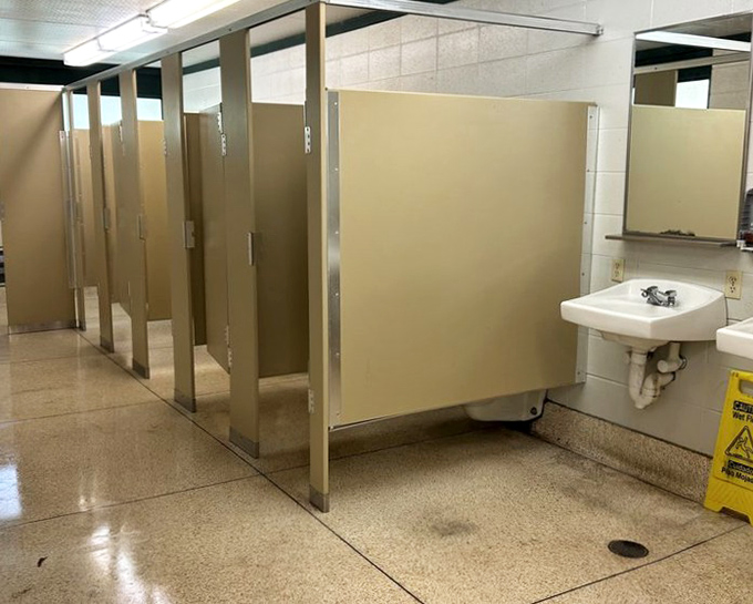 Not exactly the Ritz-Carlton powder room, but when you're deep in nature's playground, these facilities deserve a five-star rating.