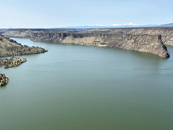 Lake Billy Chinook stretches like nature's own highway system, carved by ancient rivers through towering canyon walls of geological wonder.
