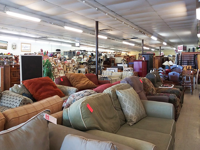 The sofa section resembles a living room convention, where each comfortable contender has stories to tell and new memories to make in your home.