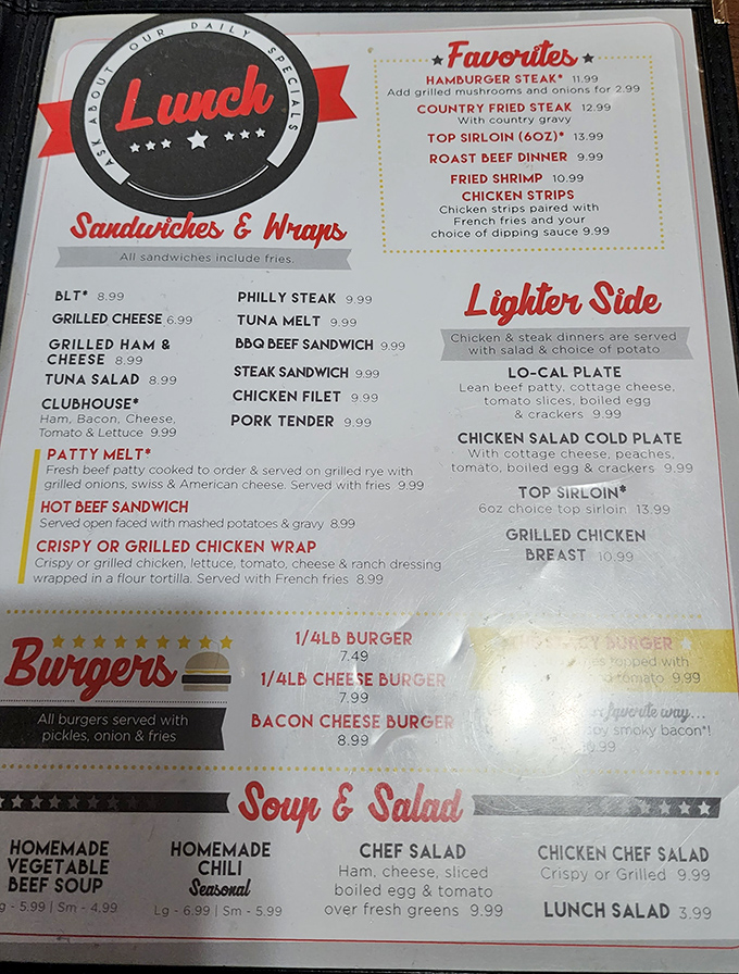 The lunch menu reads like a love letter to American classics. No molecular gastronomy here &ndash; just honest food that satisfies that deep-down hunger we all recognize.