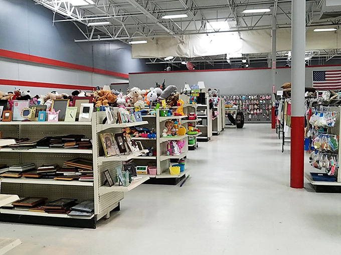 Furniture and fashion coexist in perfect harmony. That red couch has stories to tell, and for the right price, those stories can continue in your living room.