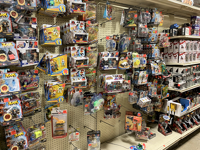 Action figure heaven! This toy aisle could turn even the most disciplined adult into a kid with an allowance burning a hole in their pocket.