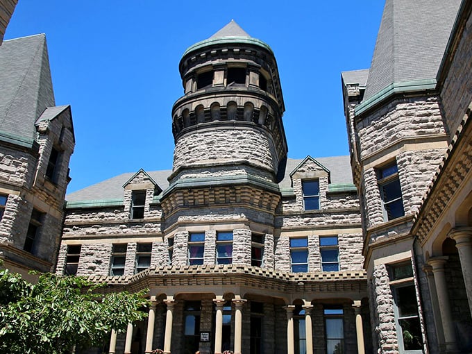 The central tower reaches skyward like a stone sentinel. Imagine the mixed emotions of seeing this structure—architectural wonder for visitors, final destination for inmates.