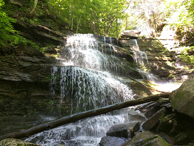 Nature's own infinity pool: this cascading waterfall proves Pennsylvania has been in the spa business longer than any resort.