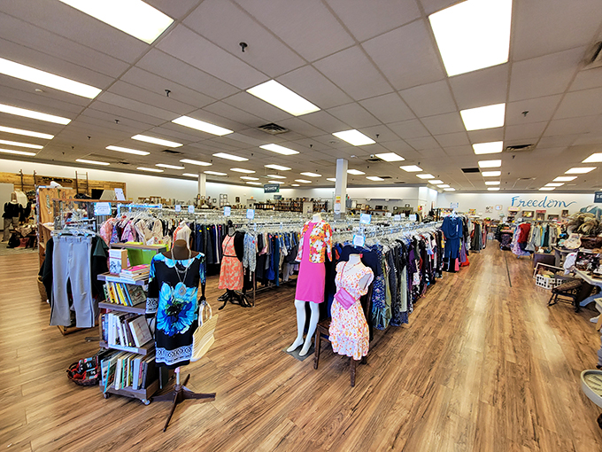 Fashion democracy in action! Designer labels mingle with everyday brands in this expansive clothing section, where your next favorite outfit awaits at a fraction of retail.