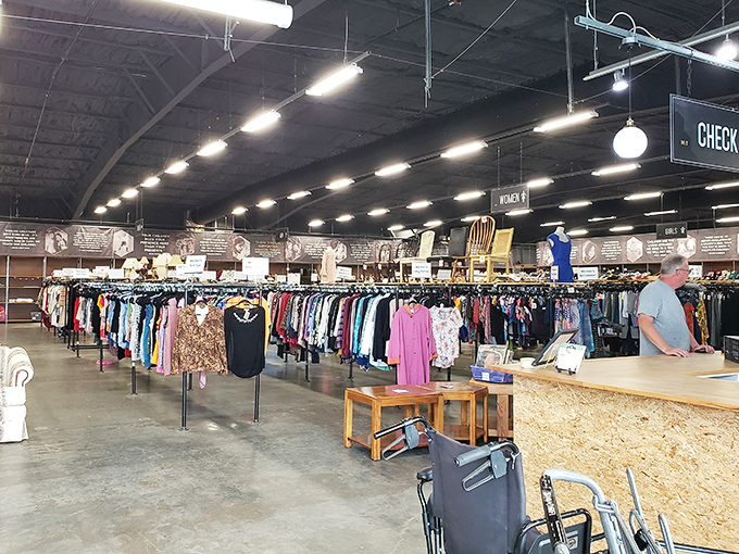 Rack after colorful rack of clothing stretches toward the horizon like a fashionista's Field of Dreams. If you hang it, they will come.