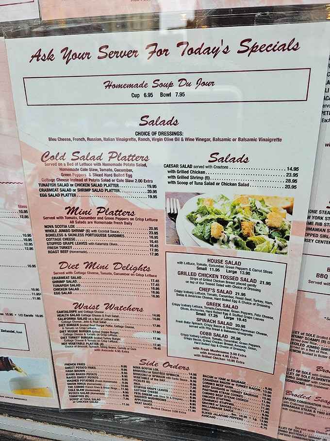 This extensive menu proves that variety truly is the spice of diner life and happiness.