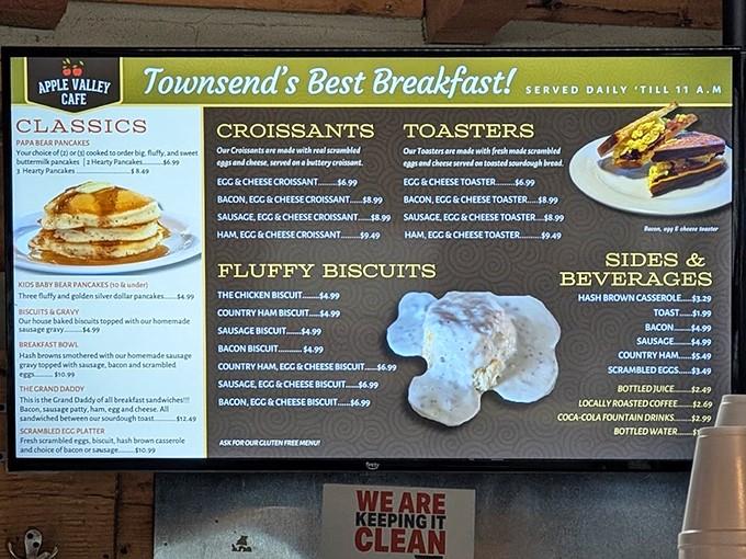 That menu board reads like a greatest hits album of breakfast &ndash; every track's a chart-topper.