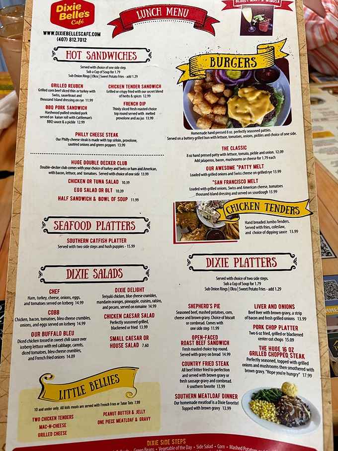 This isn't just a menu - it's a love letter to Southern comfort food written in delicious detail.