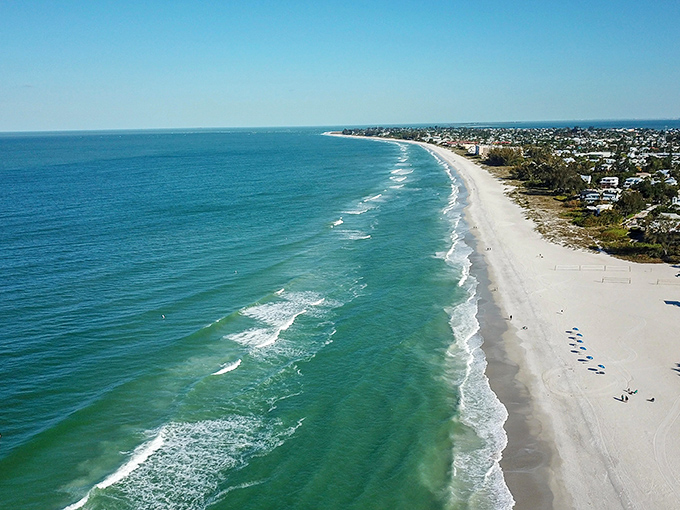 Anna Maria Island's emerald waters stretch endlessly, making every day feel like a tropical vacation commercial.
