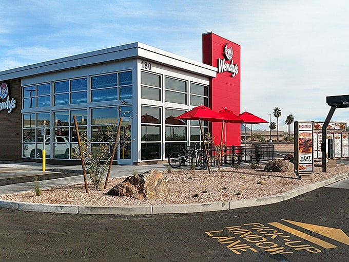 Even Wendy's looks photogenic when framed by Arizona's endless blue sky.