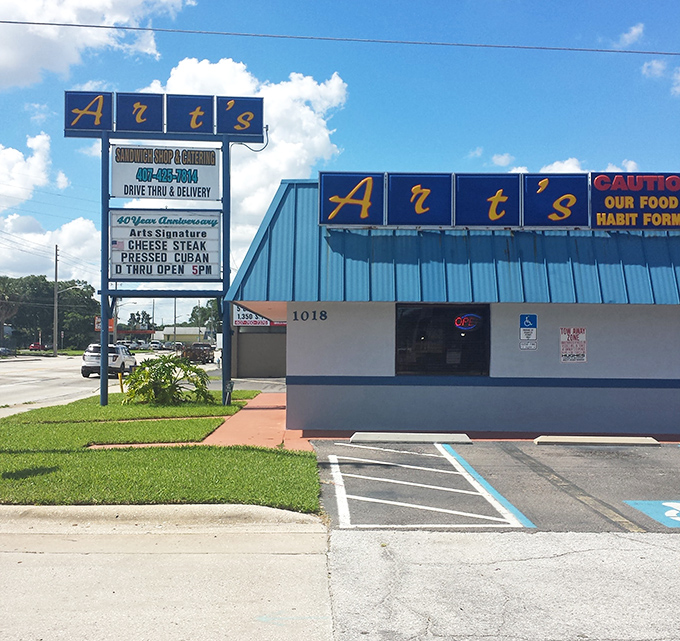 Art's blue facade warns that their food is "habit forming" &ndash; the sandwich equivalent of that TV show you can't stop binge-watching.