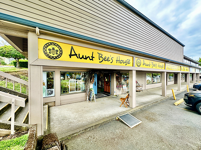 Aunt Bee's House glows with cheerful yellow warmth, like sunshine for vintage lovers. Even Andy Taylor would approve of this nostalgic treasure trove!