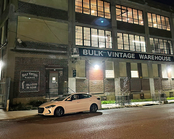 By night, the Bulk Vintage Warehouse stands like a vault of fashion history&mdash;waiting to reveal its treasures to the next generation of style seekers.