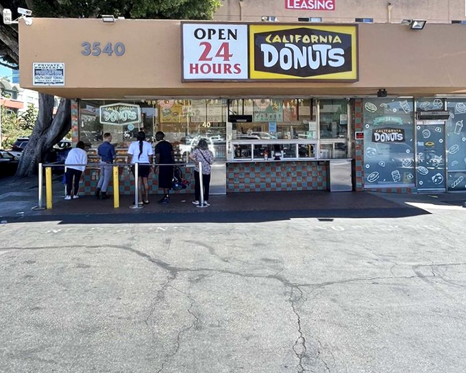 Open 24 hours means someone understands that donut cravings don't follow normal business schedules or social conventions.