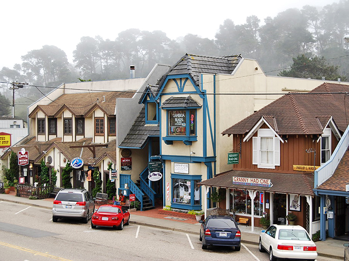 Cambria's misty mornings create an enchanting fairy tale atmosphere along the Central Coast.
