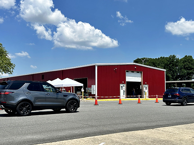 Under these covered pavilions, fresh produce mingles with vintage finds in perfect harmony together.