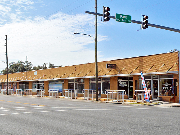 Chiefland's downtown banner promises "Spring Time" year-round. The historic brick buildings have stories to tell if you're willing to listen.