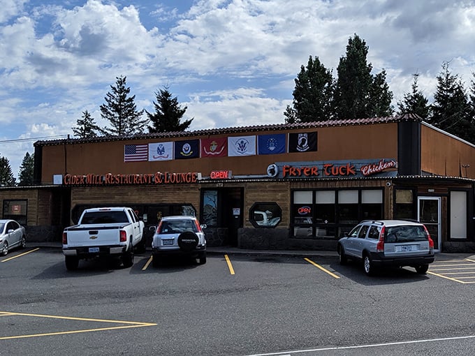 Military pride meets comfort food tradition in this neighborhood gem that honors service and flavor.