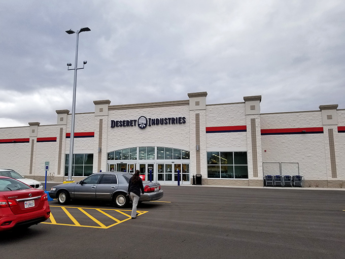 Deseret Industries Ammon's impressive fa&ccedil;ade hints at the organized treasure trove waiting inside&mdash;thrifting on a grand scale.