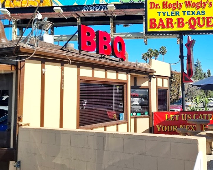 Dr. Hogly Wogly's colorful personality shines through every playful sign and promise.