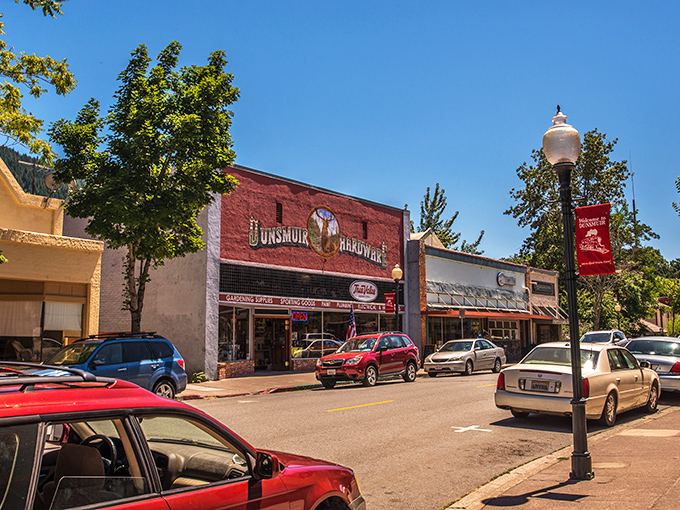 This rustic Dunsmuir storefront is a classic slice of Americana, with a sign that promises a little bit of everything.