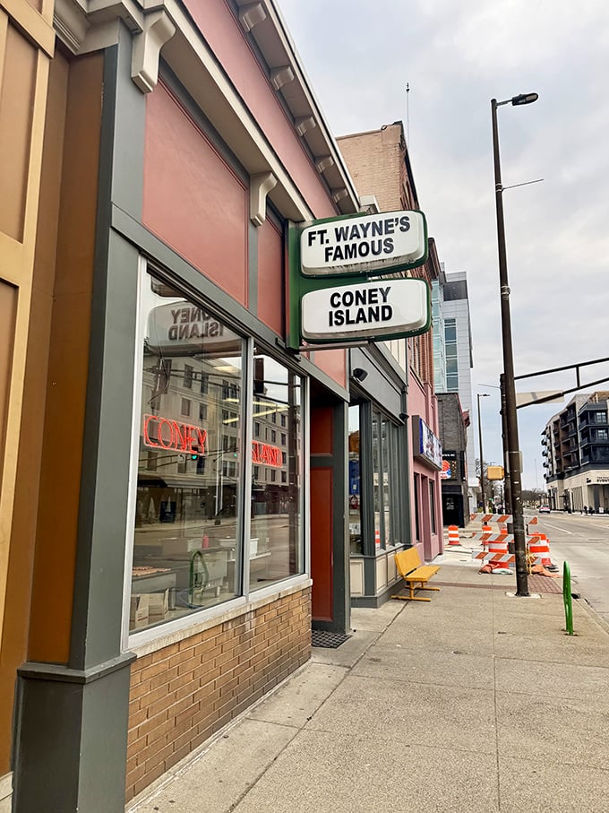 Fort Wayne's Famous Coney Island doesn't need fancy decor to draw crowds - just decades of perfecting their signature dogs in this downtown landmark.