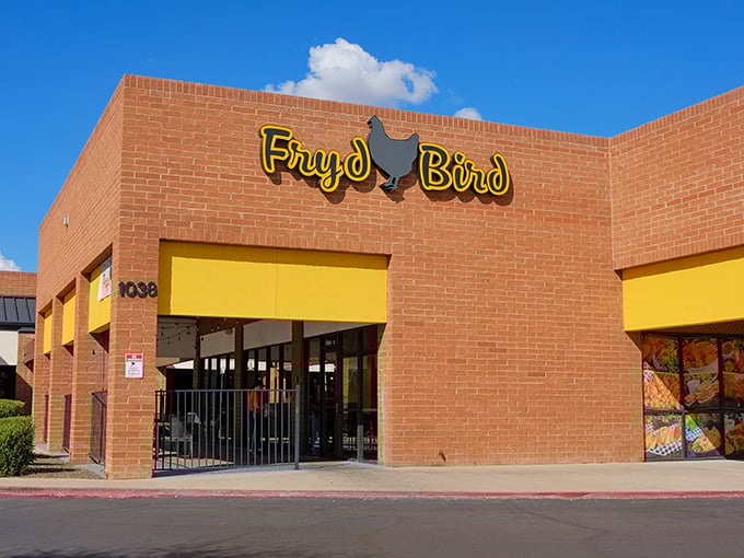 Modern brick meets old-school flavor at this Mesa gem where fried chicken dreams come true.