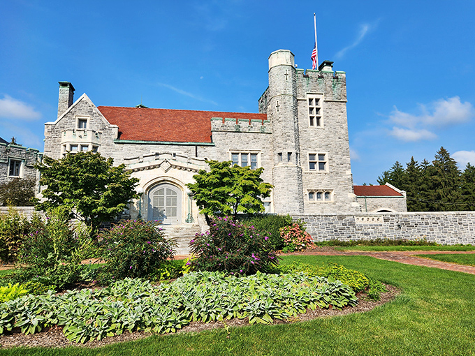 European elegance meets Ohio charm in this stunning limestone castle that stops traffic in Alliance.