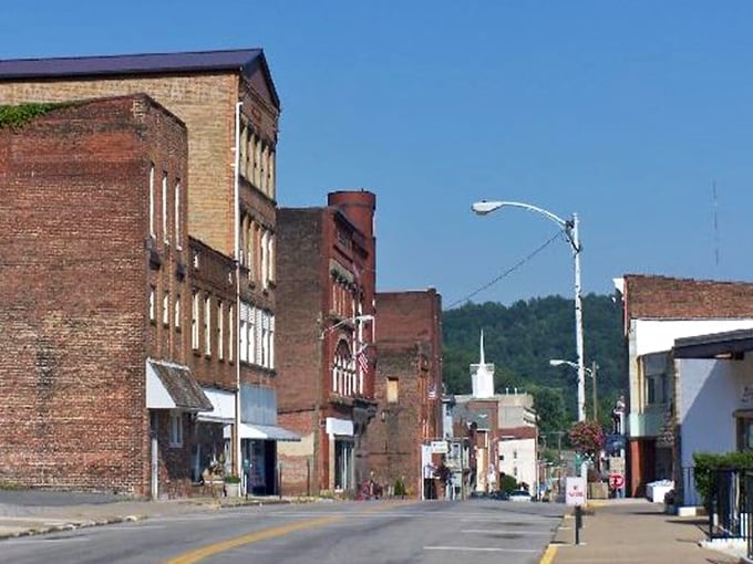 Grafton's main street tells tales of railroad history through every weathered brick and vintage storefront. 