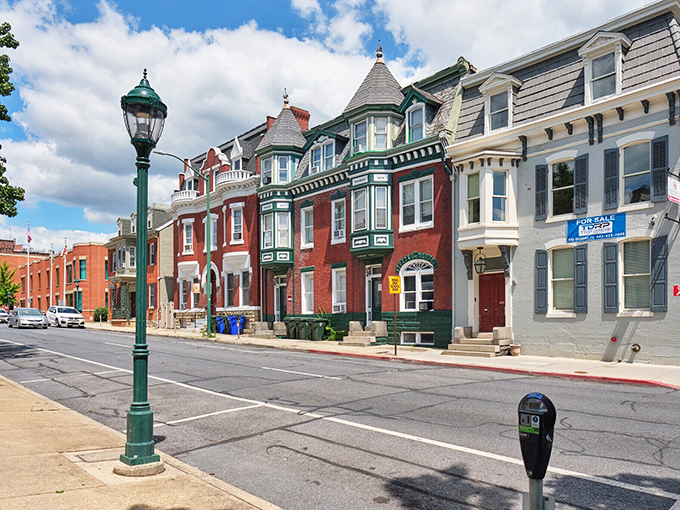These Victorian beauties line up like colorful characters in a charming small-town novel cast.