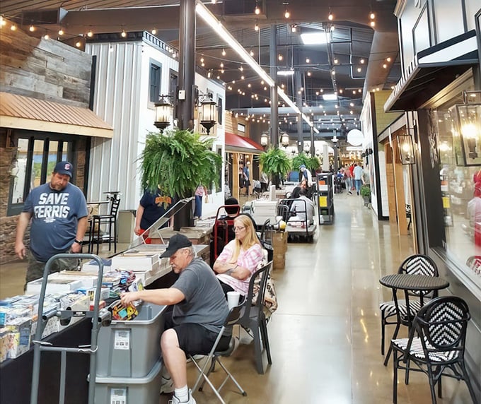 Hartville Marketplace's modern indoor section gleams with possibility. Shopping here feels like browsing a small town's worth of boutiques.