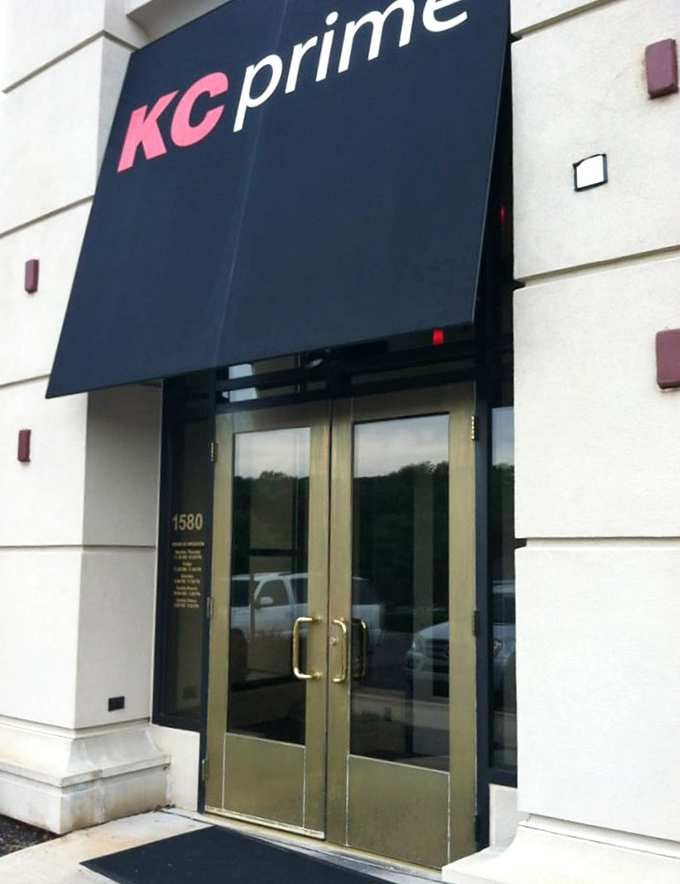 KC Prime's sleek entrance says "serious steaks served here" without saying a word.
