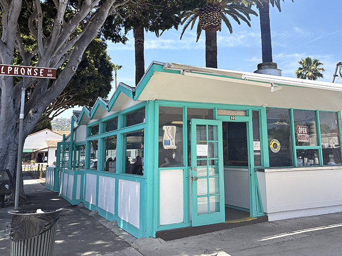 That turquoise paint job isn't just decoration&mdash;it's a beacon calling taco lovers to authentic Santa Barbara bliss.