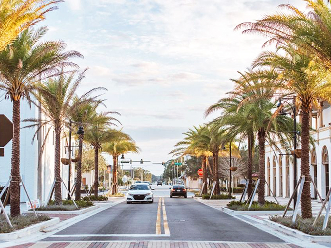 Lake Wales' palm-lined streets create a tropical paradise that feels like stepping into a vacation postcard.