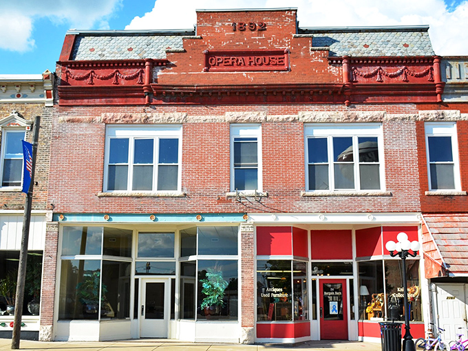 Le Roy's 1892 Opera House stands like a brick timeline, serving up history with a side of small-town charm that's aged better than most Hollywood stars.