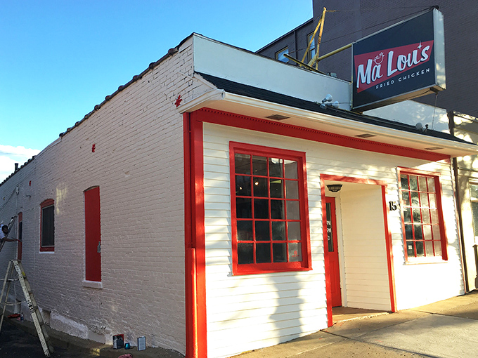 Ma Lou's white building with red trim looks like it was airlifted straight from a Southern postcard. The chicken inside tastes like it, too.